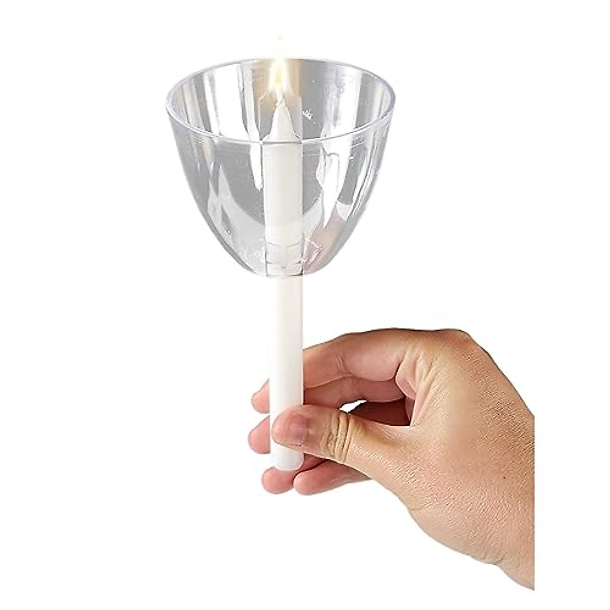 Concordia Supply Clear Shield Candle Drip Protectors - (Pack of 50) Wax Catcher for Candlesticks, Convenient for Church Vigils, Memorial Candles, Congregational Candles, & Christmas Eve Candles