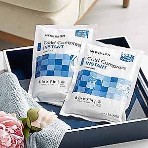 McKesson Cold Compress, Instant Cold Pack, Disposable, 6 in x 9 in, 1 Count, 24 Packs, 24 Total