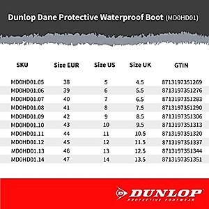 Dunlop Protective Footwear, Dane US,MD0HD01.11, Size 11 US