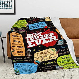 NIAXAYER Teacher Blanket Gifts for Women, Blanket Gift for Teachers Gratitude, Teacher Appreciation Gifts,Best Teacher Birthday Back to School Gifts Throw Blankets 50" x 60