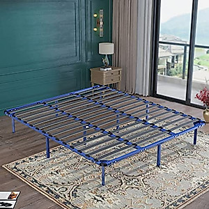 Nazhura Bed Frame King Size Platform Heavy Duty Synthetic Slat Support Mattress Foundation,14 Inch Height No Box Spring Needed Support 1000 LB