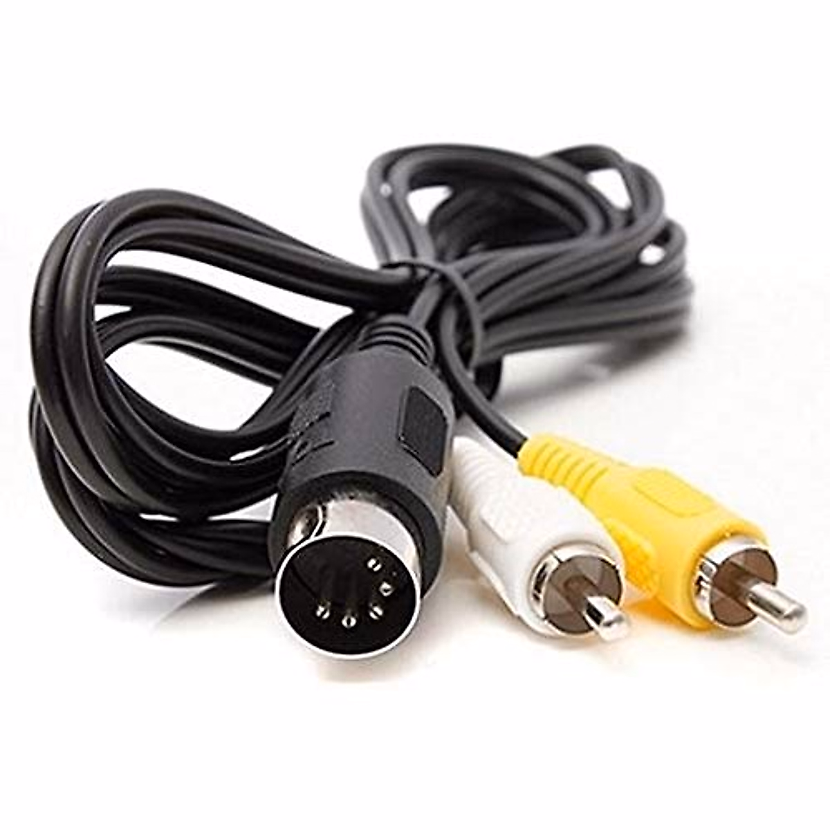 Gimax New cable for SEGA MASTER SYSTEM 1 & MEGADRIVE 1 TV/AV RCA VIDEO CABLE/LEAD