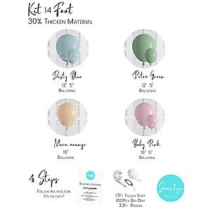 Soonlyn Baby In Bloom Balloon Arch Kit 14ft, Baby In Bloom Baby Shower Decorations, Wildflower Baby Shower Decorations, Bridal Shower, Wedding, Birthday