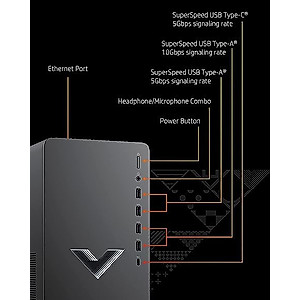 HP Victus Gaming Premium Desktop | Ryzen 5 5600G Up to 4.4GHz | 16GB RAM | 1TB SSD | AMD Radeon RX 6400 4GB | Windows 11 Home