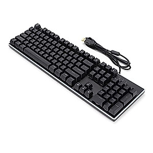 Gaming Keyboard, USB 104 Keys RGB Backlight Effects Led Keyboard Mechanical, Ergonomic Keycap Design, Computer Accessories, for Win 2000/XP/7/8/10.
