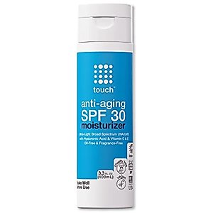 Age Defying SPF 30 Sunscreen Moisturizer Face Cream with Vitamin C, E, & Hyaluronic Acid for Face, Neck, or Body - Fragrance and Oil Free - 3.3 Oz