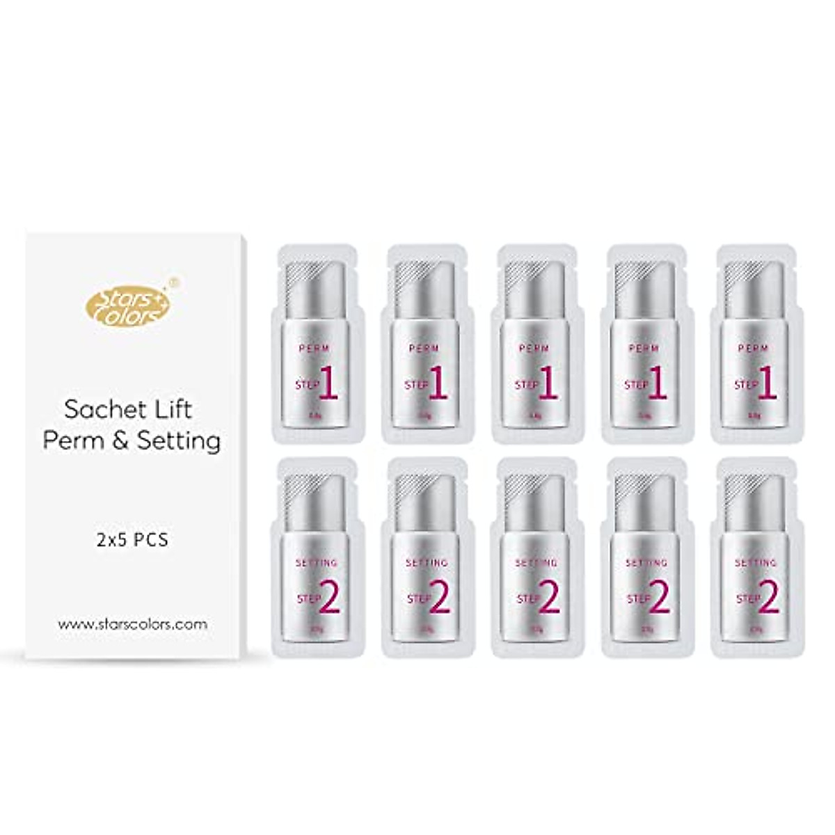 Fast Perm Lash Lift Kit Eyelash Perm Kit Perm&Setting Lotion (Quantity: 2×5 Packs)