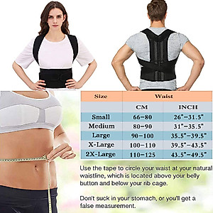 Back Brace Posture Corrector for Women and Men Back Lumbar Support Shoulder Posture Support for Improve Posture Provide and Back Pain Relief