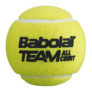 Babolat Team All Court x 4 Balls, Unisex, Adults, Yellow (Black), One Size