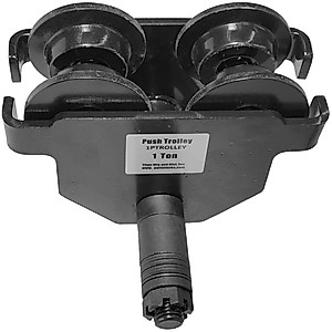 Titan Attachments Push Trolley 1 Ton Capacity Solid Steel Construction