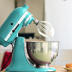 Coolcook 5 QT Stainless Steel Mixing Bowls for Kitchenaid, Compatible with Kitchenaid Tilt-Head Stand Mixers, Easy to Clean Mixers Bowls for Kitchenaid(5 QT)