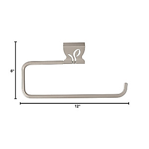 Spectrum Diversified Leaf Paper Towel Holder, Large, Floral Border Bronze