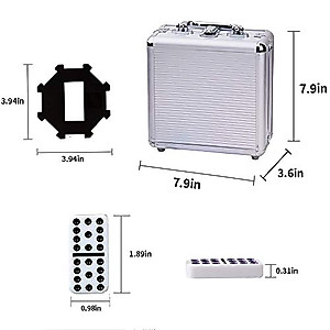 ESSAJOY Mexican Train Dominoes Set Dominoes Set for Adults Double 12 Dominoes 91 Tiles Dominoes Set (Mexican Train Dominoes Set) (Mexican Train Dominoes)