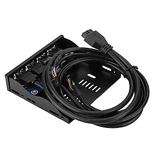 ASHATA USB Front Panel,3.5-inch 19PIN/9 Pin High Speed USB3.0+USB2.0 4-Port Floppy Drive Front Panel,USB 3.0 Front Panel 3.5 Plug and Play,Easy to Install