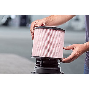 Amazon Basics Fine Dust Cartridge Filter & Retainer, 5 to 20 Gallon, Non-HEPA, Red