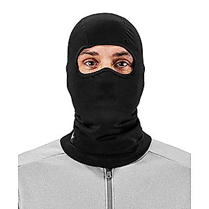 Ergodyne - 16824 Natural Wool Balaclava Ski Mask, Winter Face Mask, Moisture Wicking, N-Ferno 6824 Black