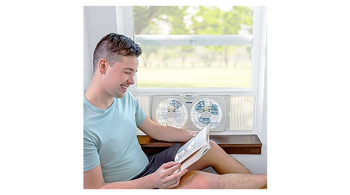 HOLMES Dual Blade Window Fan - Optimal Airflow & Control