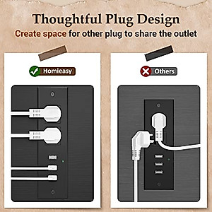 Homieasy End Table with Charging Station, 20 Inch Square Side Table with USB Ports & Power Outlets, Black Nightstand with 2-Tier Storage Shelf, Mini Fridge Stand for Small Spaces, Black