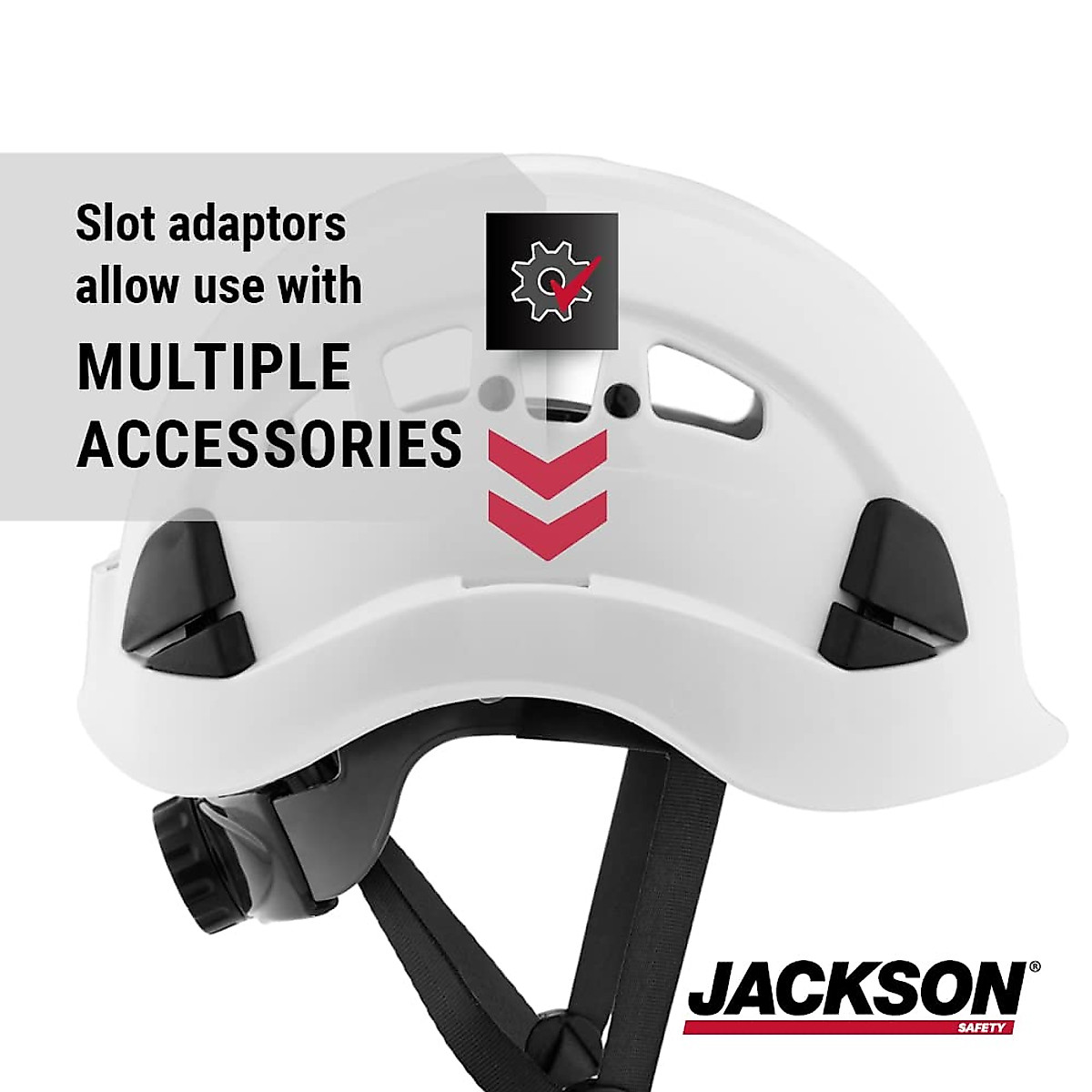 Jackson Safety CH400V Climbing-Style Hard Hat - Vented Construction Helmet with Chin Strap & Cup - ANSI Z89.1 & OSHA Compliant - (Multiple Colors)