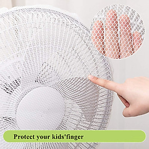 2 Pack-18" Fan Safety Protection Cover,Kid Children Finger Protect Fan Net Guard,Washable Pedestal Fan Dustproof Cover,Summer Home Fan Safety Dust Cover for Parents of Toddlers(1pcs/Black+1pcs/White)