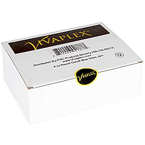 Vivaplex, 12, Cobalt Blue, 4 oz, Round Glass Jars, with Inner Liners and Black Lids