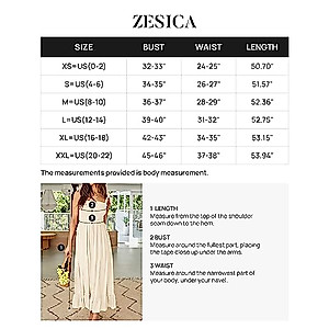 ZESICA Women's 2023 Summer Boho Spaghetti Strap Square Neck Solid Color Ruffle A Line Beach Long Maxi Dress,Apricot,Small
