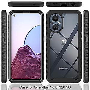 Bumper Case for OnePlus Nord N20 5G, Double Layer Protection for OnePlus Nord N20 5G Case, PC Front Bumper + Back Cover Non-Slip Combination Phone Cover for OnePlus Nord N20 5G Purple