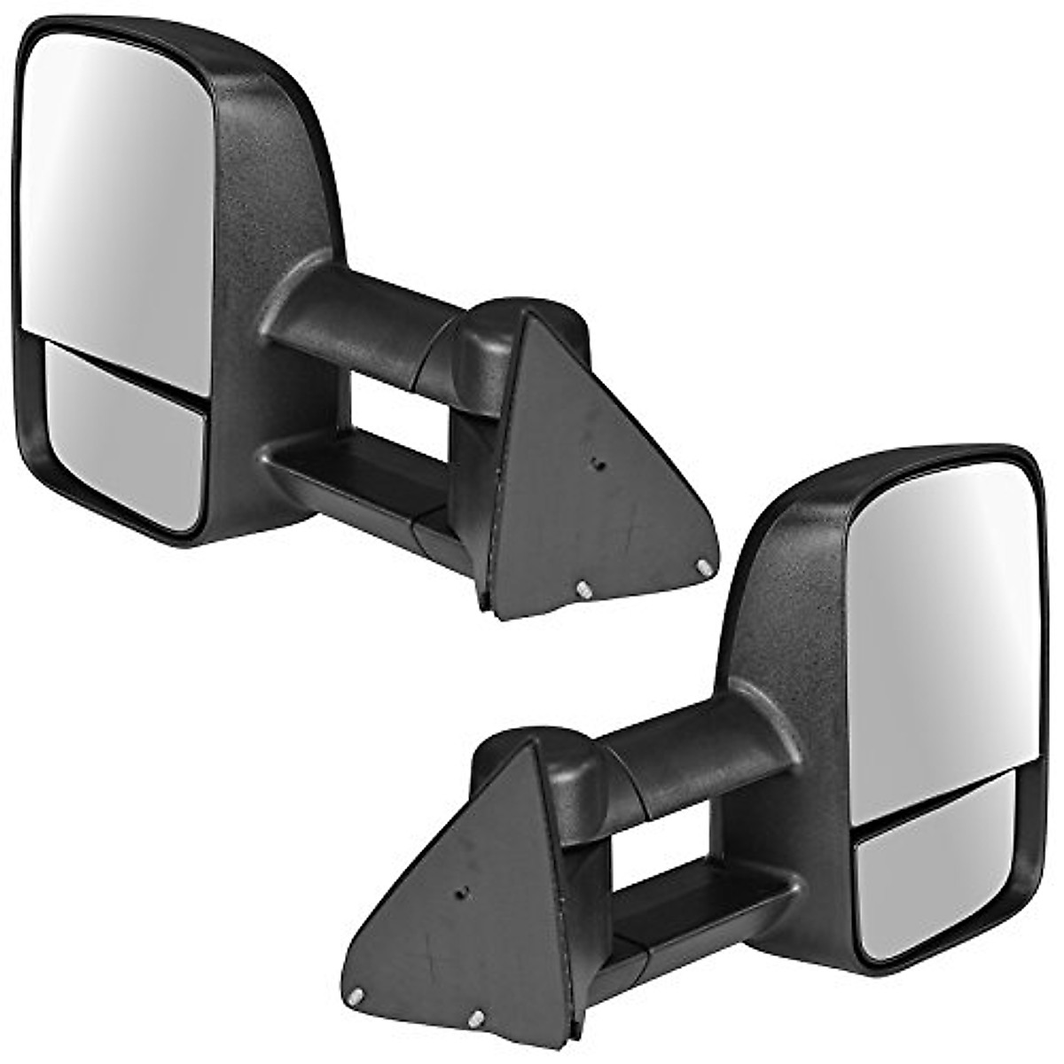 Trail Ridge Tow Mirror Manual Black Pair Set of 2 for GM C/K Pickup SUV