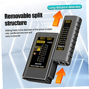 Mobestech 4pcs Pc Network Tester Wire Tester Kit Network Check Continuity Ethernet Tester LCD Cat6 Tester Wire Circuit Tester Plastic Wire Tester Battery Testers Liner Electronic Cable