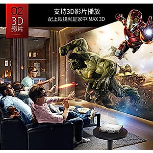 Viinice Projector Home HD Smart 4K Home Theater Mobile Phone Same Screen Office Business Projector Lumen 3000 4K Laser Projector with WiFi and Bluetooth