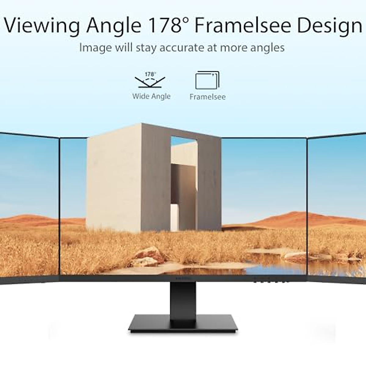 KOORUI 24 Inch Monitor, Full HD 1080p VA LED Computer Monitor, 75Hz FHD 1920 x 1080 Ultra Slim Desktop PC Monitor with HDMI, VGA, 75 x 75 mm VESA Mountable, Black