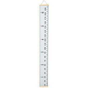 Height Growth Chart, 1pc Wall Hanging Ruler Kids Height Measuring Ruler Height Chart Pendant Wall Decor Height Measurement Ruler for Kids (Gray)