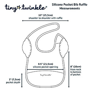 Tiny Twinkle Silicone Pocket Bibs - Waterproof Bibs Babies, Food Catching, Mess-Proof Bibs for 6-24 Months Old Baby Boy and Girl, Toddlers, 2-Pack (Boho, Cinnamon)