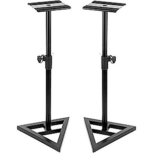 JBL 305P MkII Powered 5" Studio Monitor (Pair) Bundle with Studio Monitor Stands (Pair), 2x Small Pads & XLR-XLR Cable