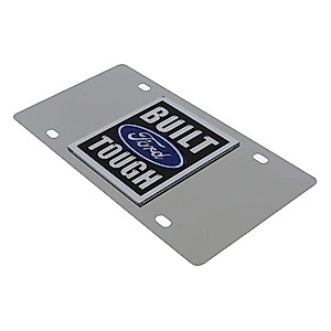 Eurosport Daytona- Compatible with -, Stainless Steel License Plate- Built Ford Tough Badge