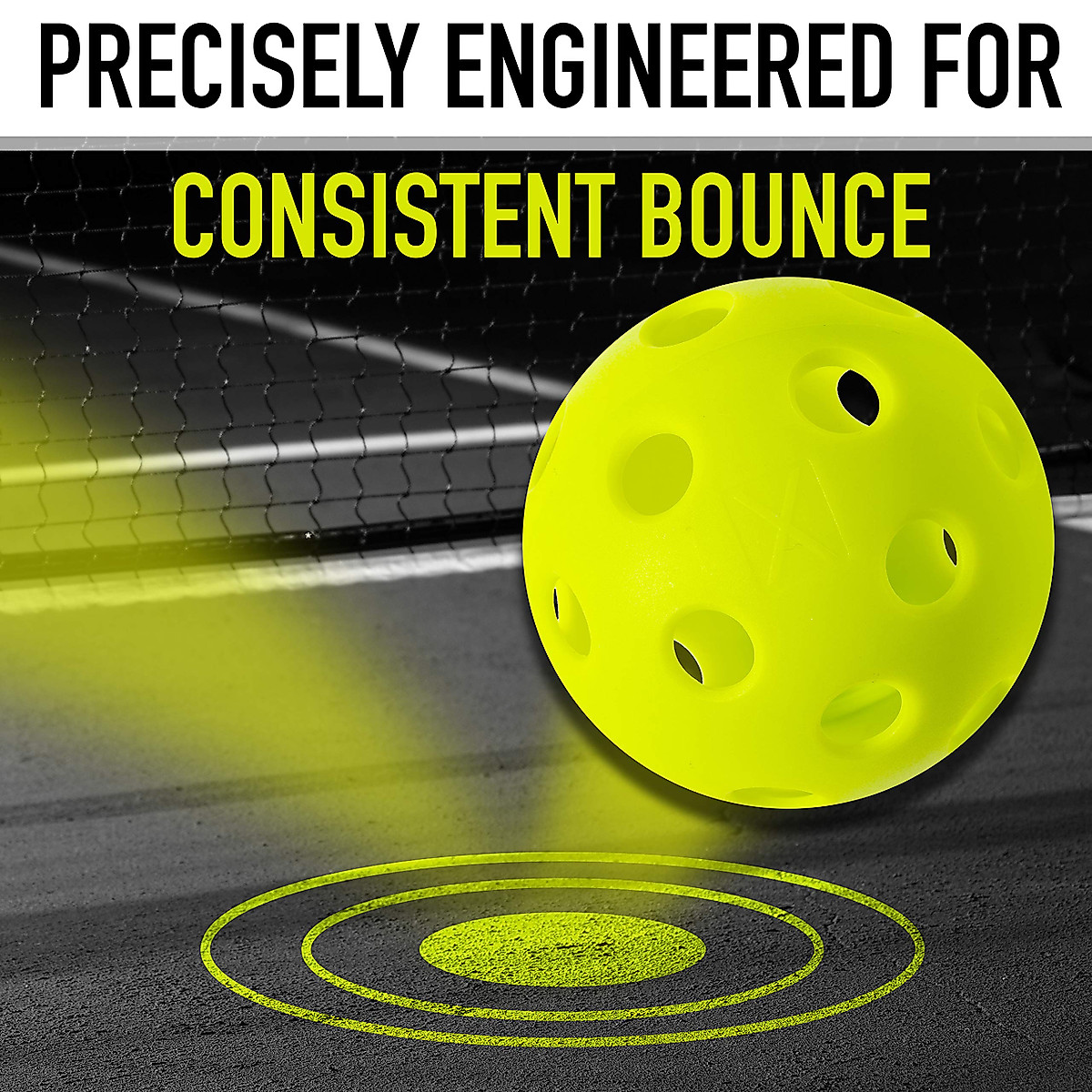 Franklin Sports X-26 Indoor Pickleballs - Bulk Indoor Court Pickleball Balls - USA Pickleball (USAPA) Approved Tournament Pickleballs - Bulk 100 Pack Inside Pickleballs - Lime Green