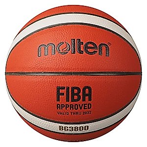 Molten BG3800 Basketball, Indoor, FIBA Approved, Composite Leather, Size 7, Suitable for Boys Age 14 & Adult, Orange/Ivory