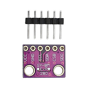 BME280 3.3V Barometric Pressure Sensor Atmospheric Temperature Humidity Sensor Module I2C SPI Breakout Board for Arduino Weather Navigation GPS Monitor (Pack of 2)