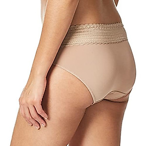 Warner's Women's No Pinching No Problems Dig-Free Comfort Waist Cotton Hipster RU1091P, Toasted Almond, Large