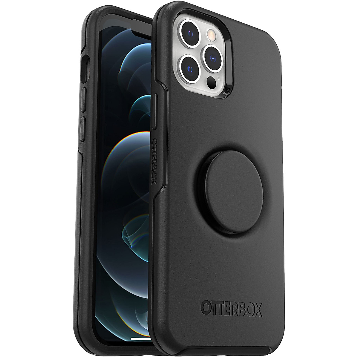 OtterBox + Pop Symmetry Series Case for iPhone 12 PRO MAX (NOT Mini/12/12 Pro) Non-Retail Packaging - Black
