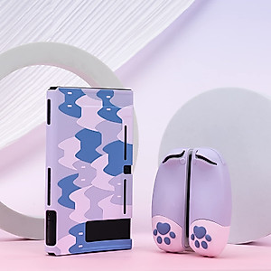 GeekShare Soft Silicone Protective Case Compatible with Nintendo Switch Console (Purple)