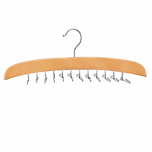 Resovo Tank Top Hanger with Premium Wood, 24 Large Capacity, Space Saving,360 Degree Rotating, Foldable Metal Hooks, Tank Tops