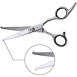 Chibuy Curved dog grooming scissors with Round Tips, Pet Curved Shear for Dogs and Cats, 4CR Stainless Steel pets Bending scissors, Professional Pet Grooming Tools for Home
