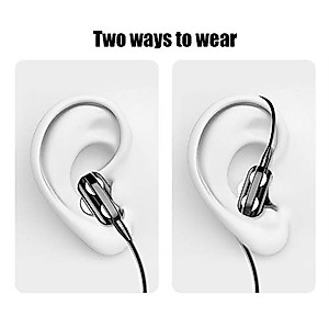 MADAGI Wired in-Ear Headphones Earbuds with Microphone A4 Earphones Clear Sound Ergonomic Design in-Ear Dual Moving Coil in-Ear Wired Sport Earphones Black