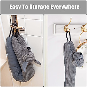 Marwood Under Door Draft Stopper Decorative Wind Stopper 36 inch for Door & Window, Weighted Animal Air Draft Stopper Snake Noise Blocker for Bottom of Door with Hanging Loops - Grey Dog