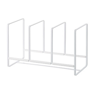 Yamazaki 2964 Home Tower Dish Organizer-Storage Rack Wide for Kitchen Cabinets, White, Large