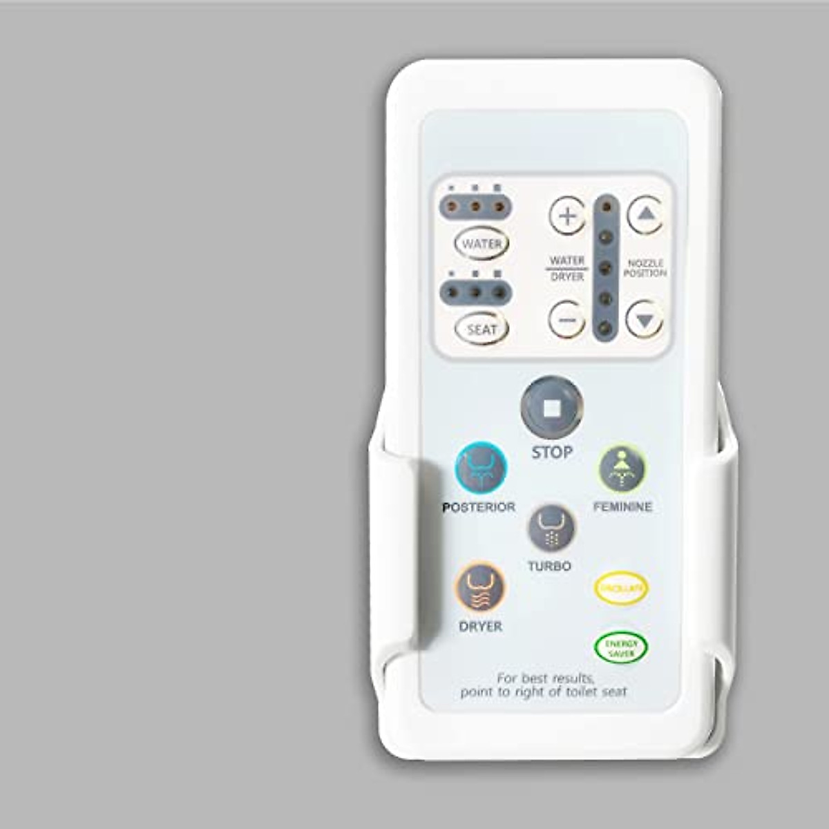 SmartBidet SB-100R Electric Bidet Seat for Elongated Toilets with Remote Control, Stainless Steel Nozzle with Removable Nozzle Cap, Slim and Strong Design in White