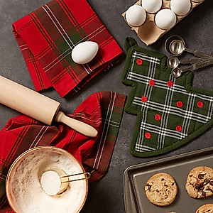 DII Christmas Kitchen Accessories & Décor Gift Set, Pot Holder & Dish Towels, O Christmas Tree, 3 Piece