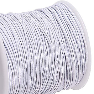 Livder 0.8 mm Elastic String Cord Thread Cords for Jewelry Making Bracelets Beading, 109 Yards, White