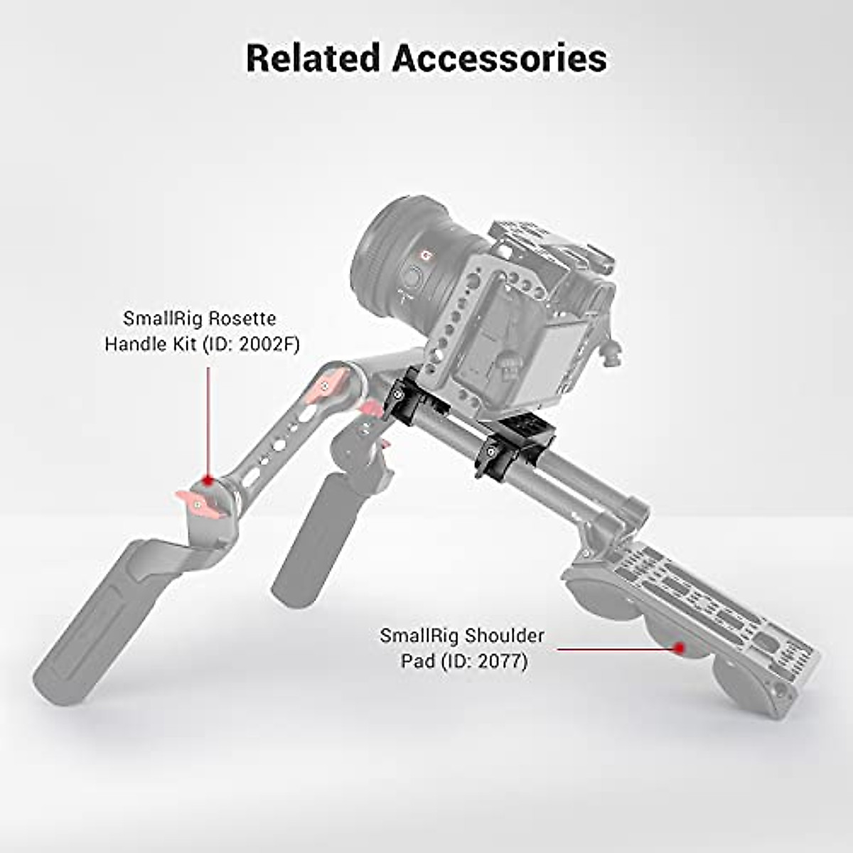 SmallRig Base Plate, Camera Baseplate with 15mm Rod Clamps, Tripod Mounting Plate for DSLR Camera Video Camera - 1775